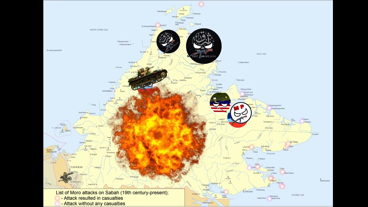 Cross border attacks in Sabah (Countryballs Animation) - Pinoy News Online