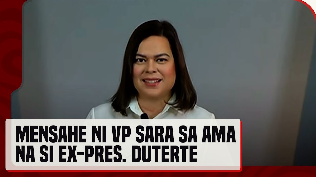 VP Duterte, hindi pa nakakausap ang ama;nagpadala ng video na kumakanta ...