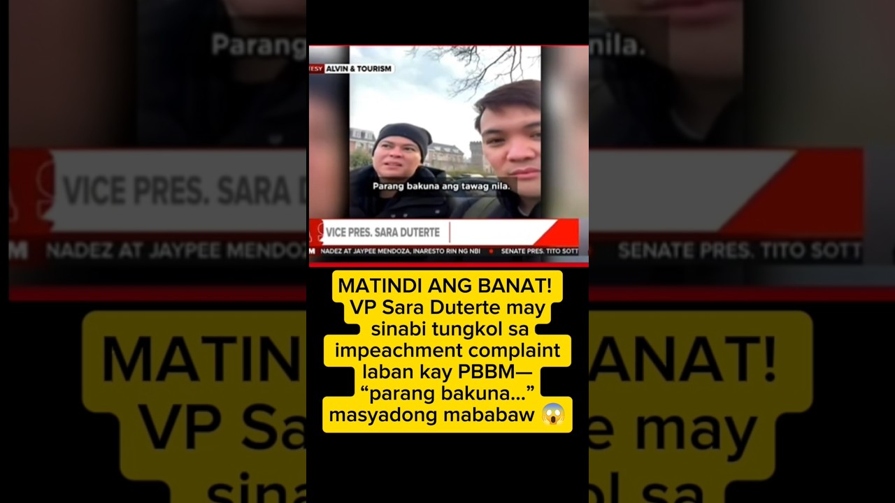 😱 VP SARA DUTERTE SA IMPEACHMENT COMPLAINT KAY PBBM: “PARANG BAKUNA ...